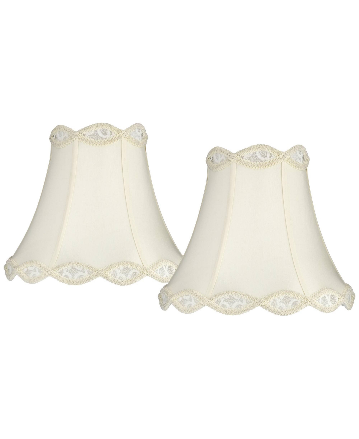 Click here for Springcrest Set of 2 Scalloped Bell Lamp Shades Me... prices