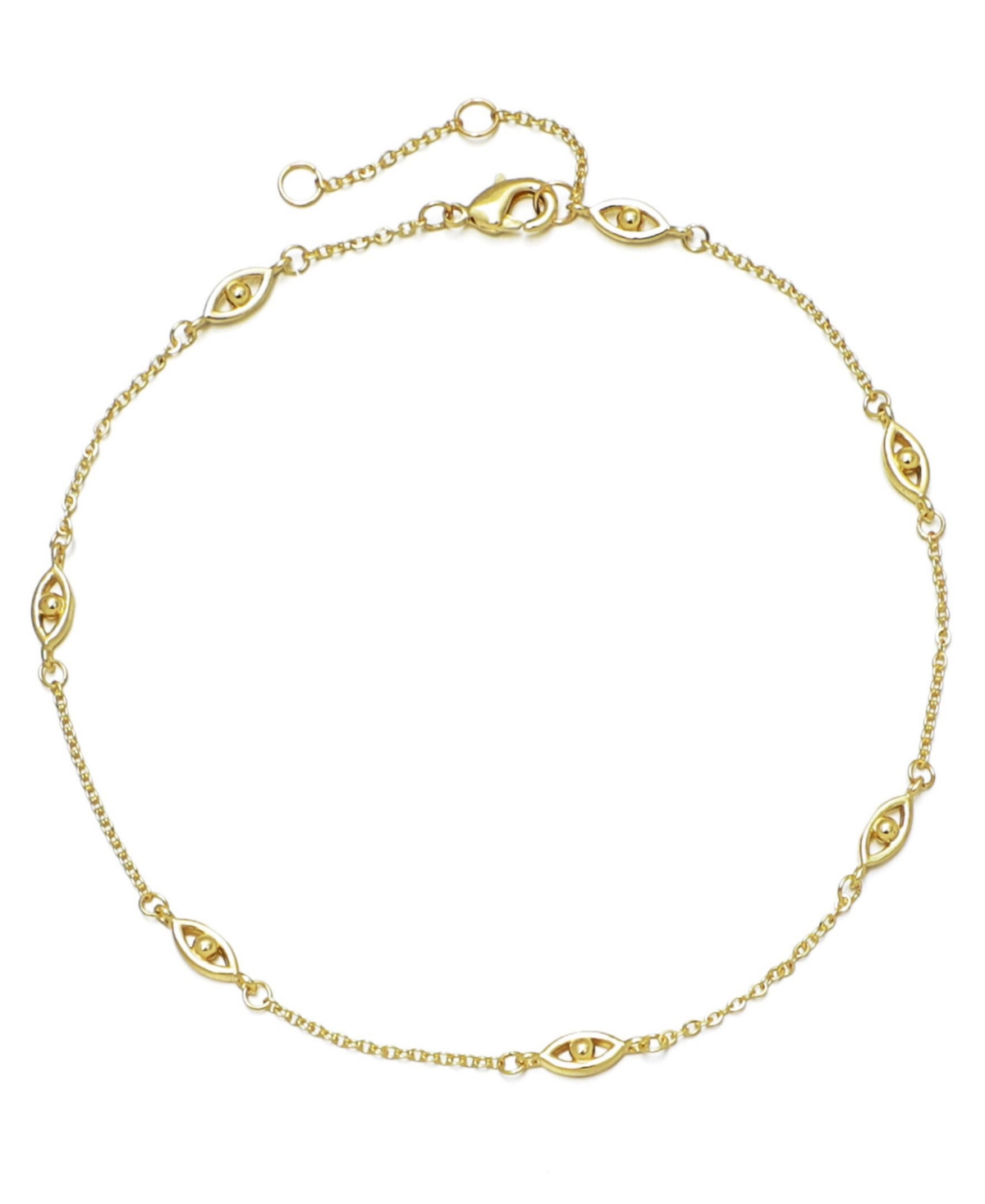 Click here for Adornia Gold Evil Eye Station Anklet - Gold prices
