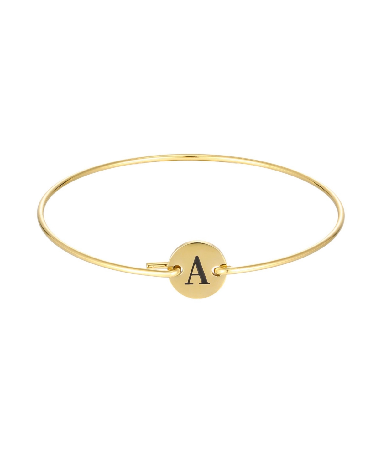 Click here for Adornia Tarnish Resistant Gold Engraved Initial Di... prices
