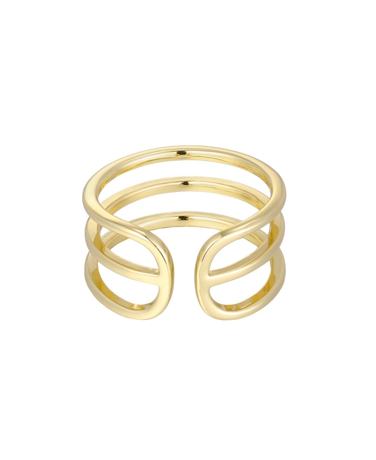 Click here for Adornia Gold Adjustable 3-Band Ring - Gold prices
