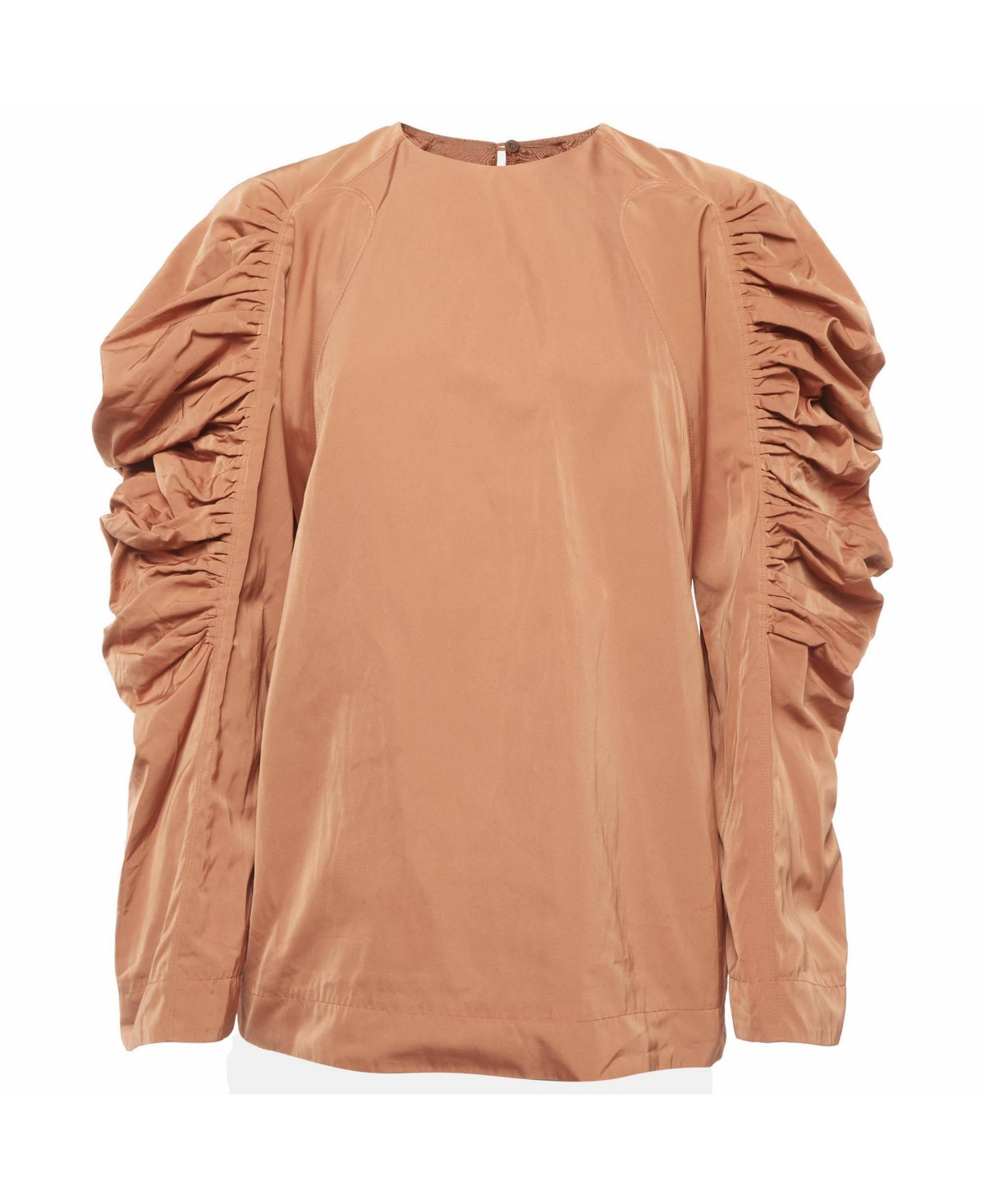 Click here for Pre-Owned Dries Van Noten Womens Ruched-Sleeve Sil... prices