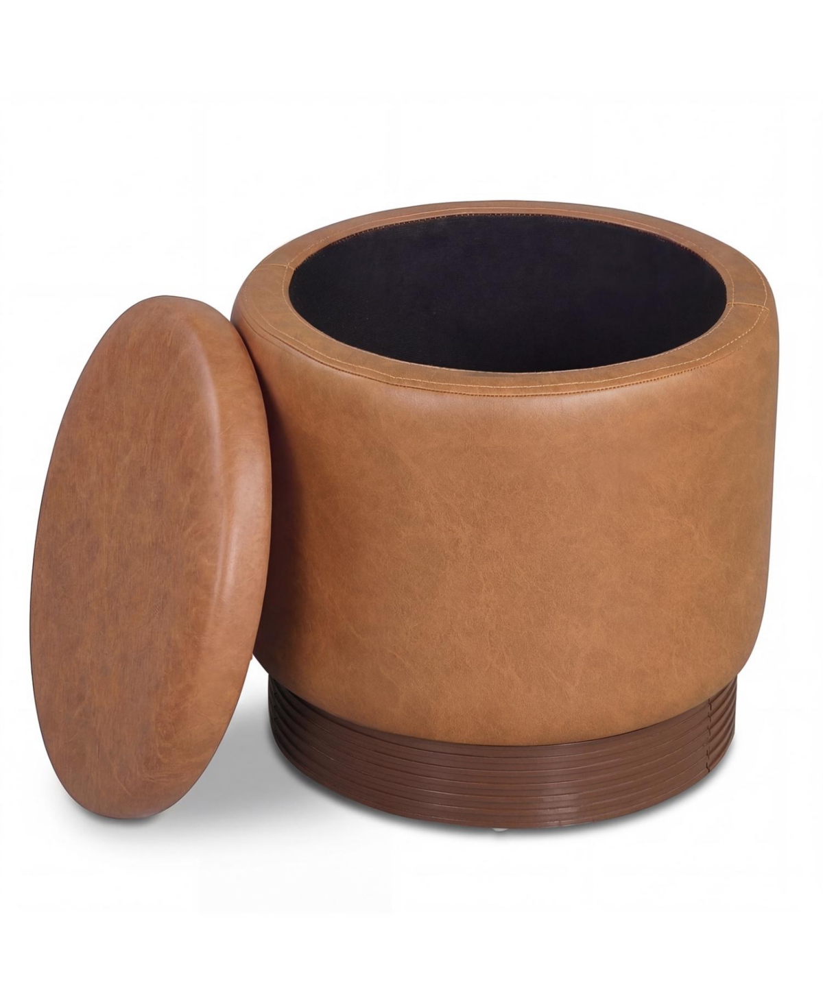Click here for Slickblue Round Ottoman with Hidden Storage and Ac... prices