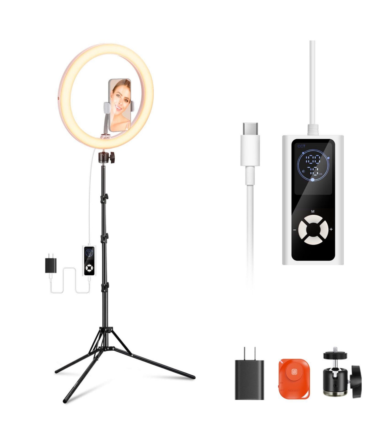 Click here for Neewer RH12B Ring Light with 30W  3290lux  7000K f... prices