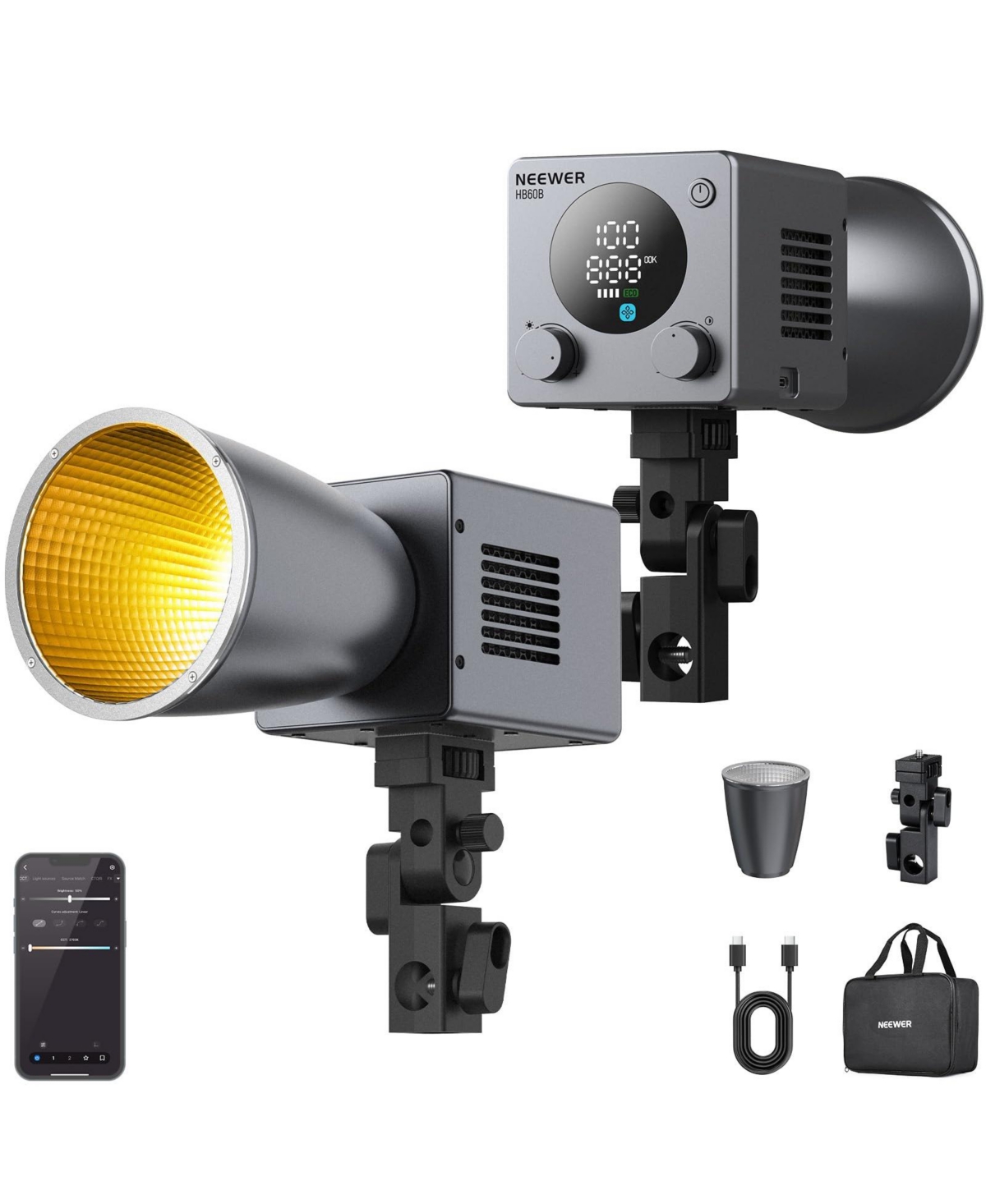 Click here for Neewer HB60B Led Video Light with 60W  50Wh  100W prices