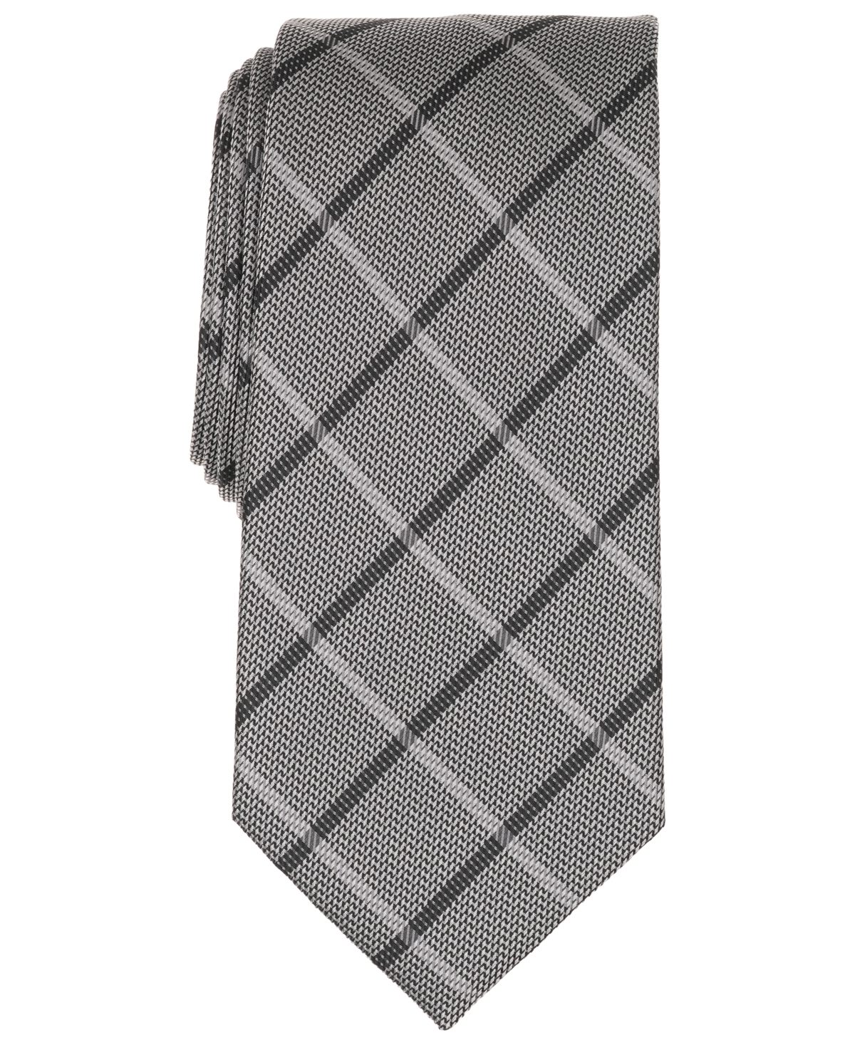 Click here for Michael Kors Mens Langdon Check Classic Tie - Gray prices