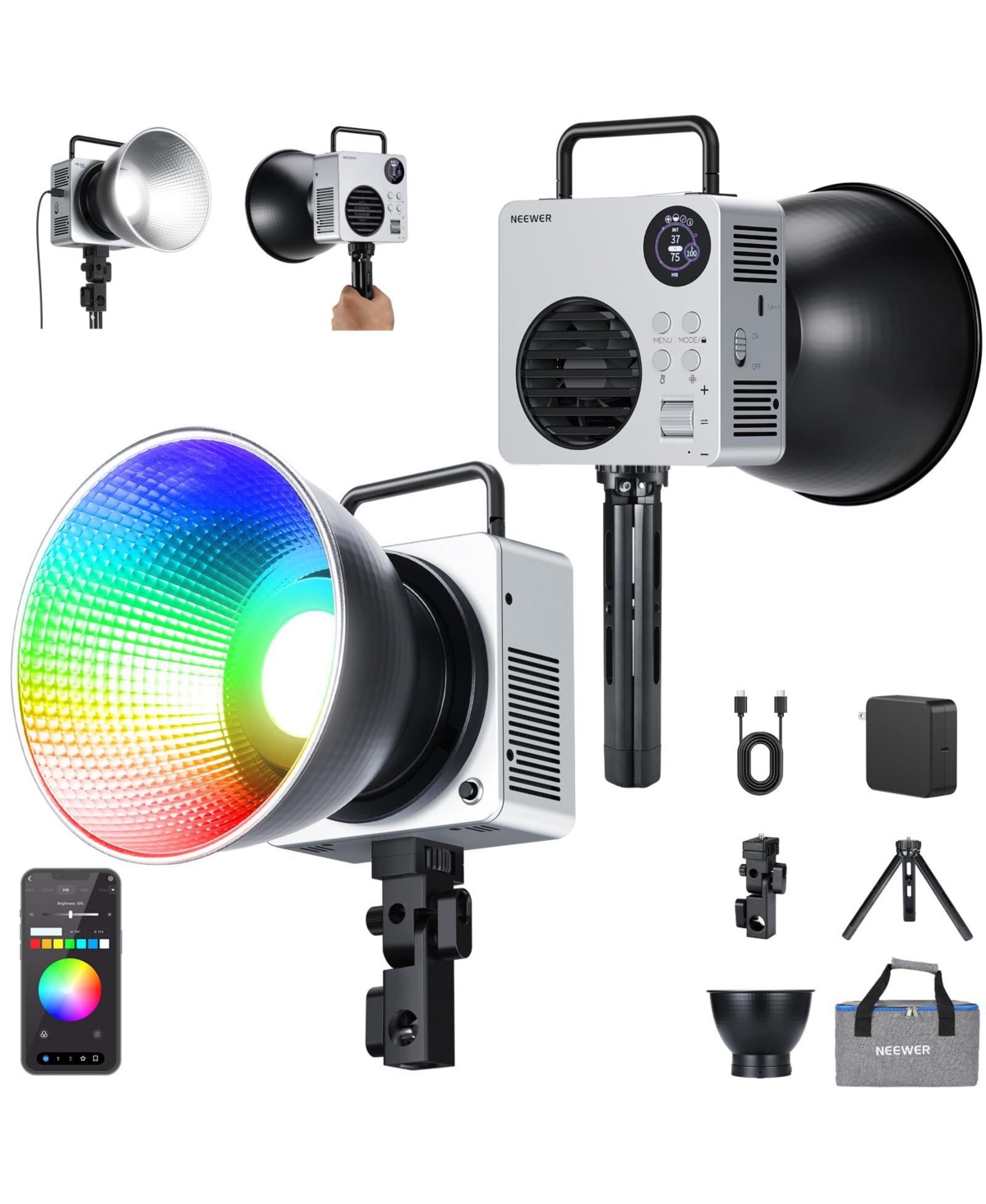 Click here for Neewer HB80C Led Video Light with 80W  72Wh  100W prices