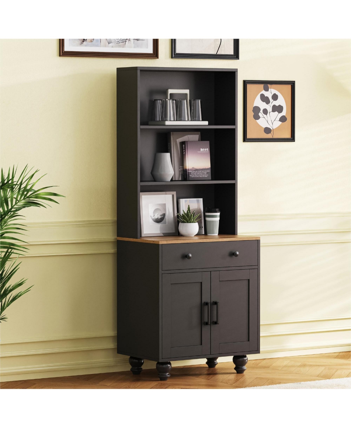 Click here for flynama Farmhouse Tall Storage Cabinet with Gourd-... prices