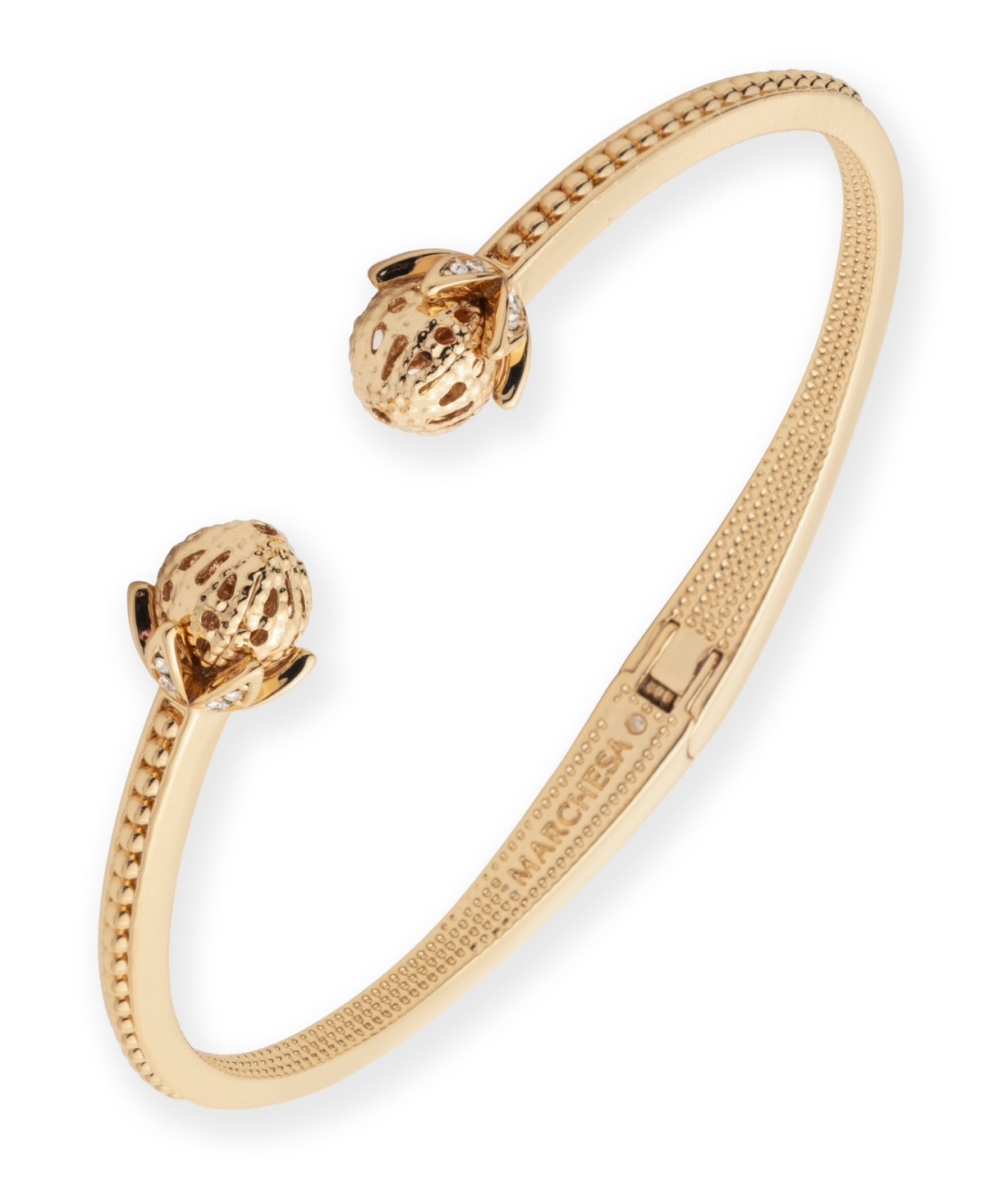 Click here for Marchesa Crystal Filigree Beaded Bangle - Gold prices