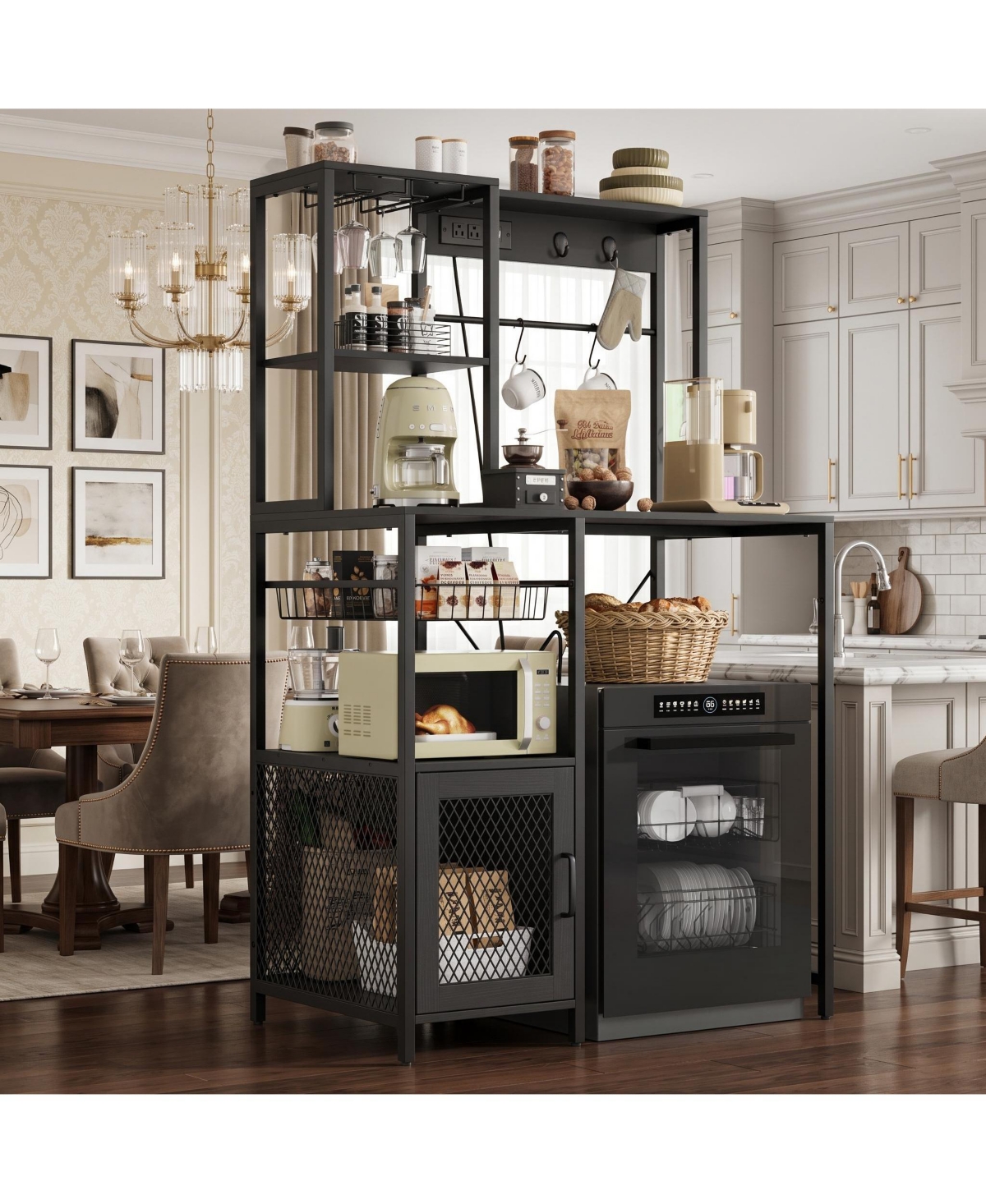 Click here for homfan Microwave Table - Black prices