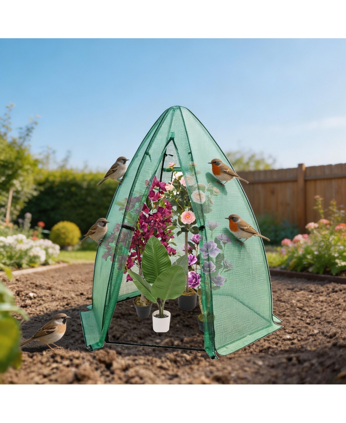 Click here for Homfan Pe Greenhouse with Iron Frame  Peaked Plant... prices