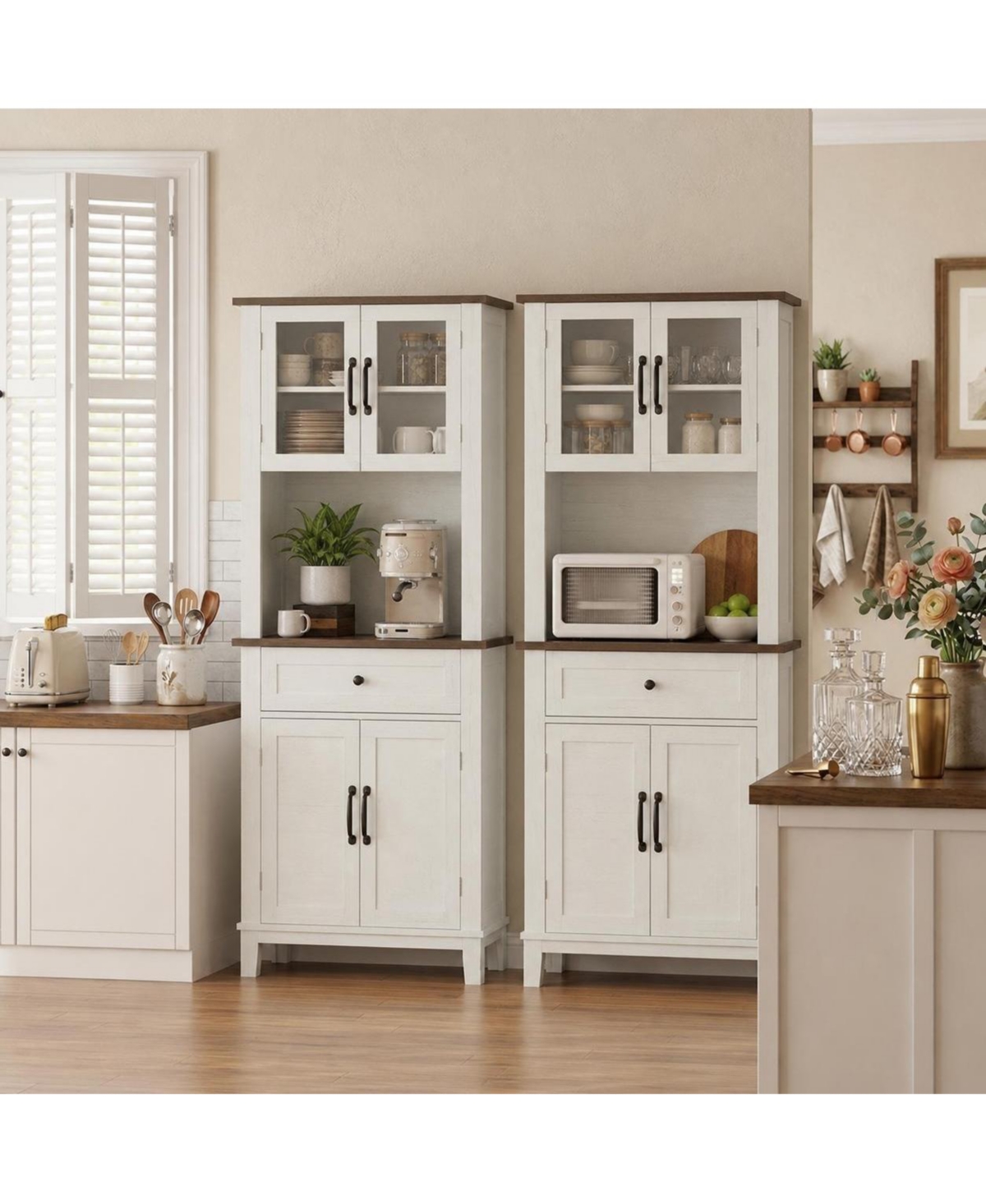 Click here for gaomon Set of 2 72 Kitchen Pantry Cabinet with Dra... prices
