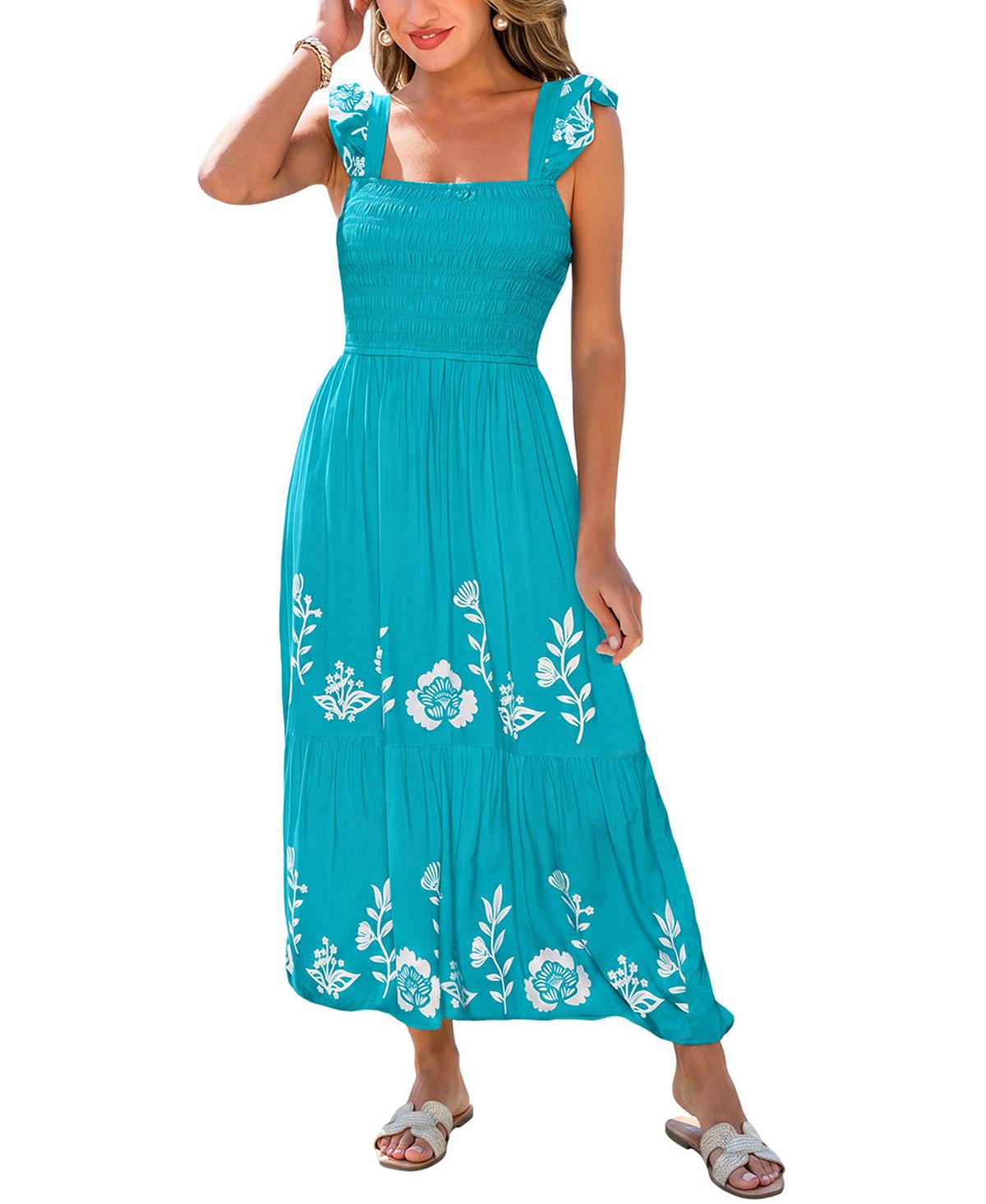Click here for Cupshe Womens Peak Season Floral Maxi Beach Dress... prices