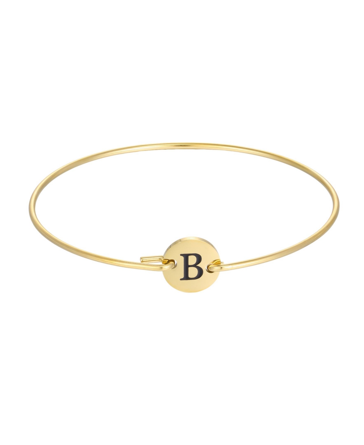 Click here for Adornia Tarnish Resistant Gold Engraved Initial Di... prices