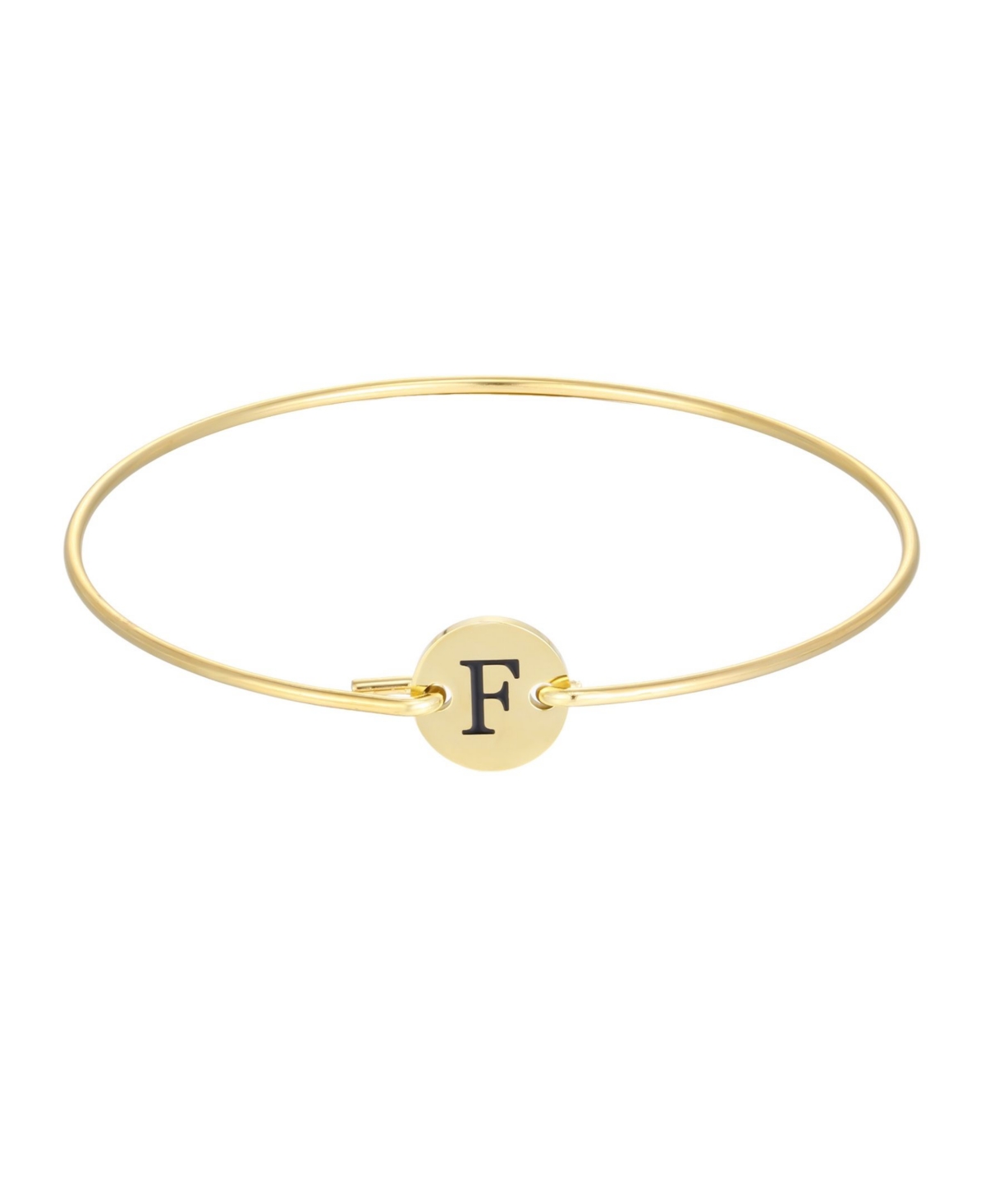 Click here for Adornia Tarnish Resistant Gold Engraved Initial Di... prices