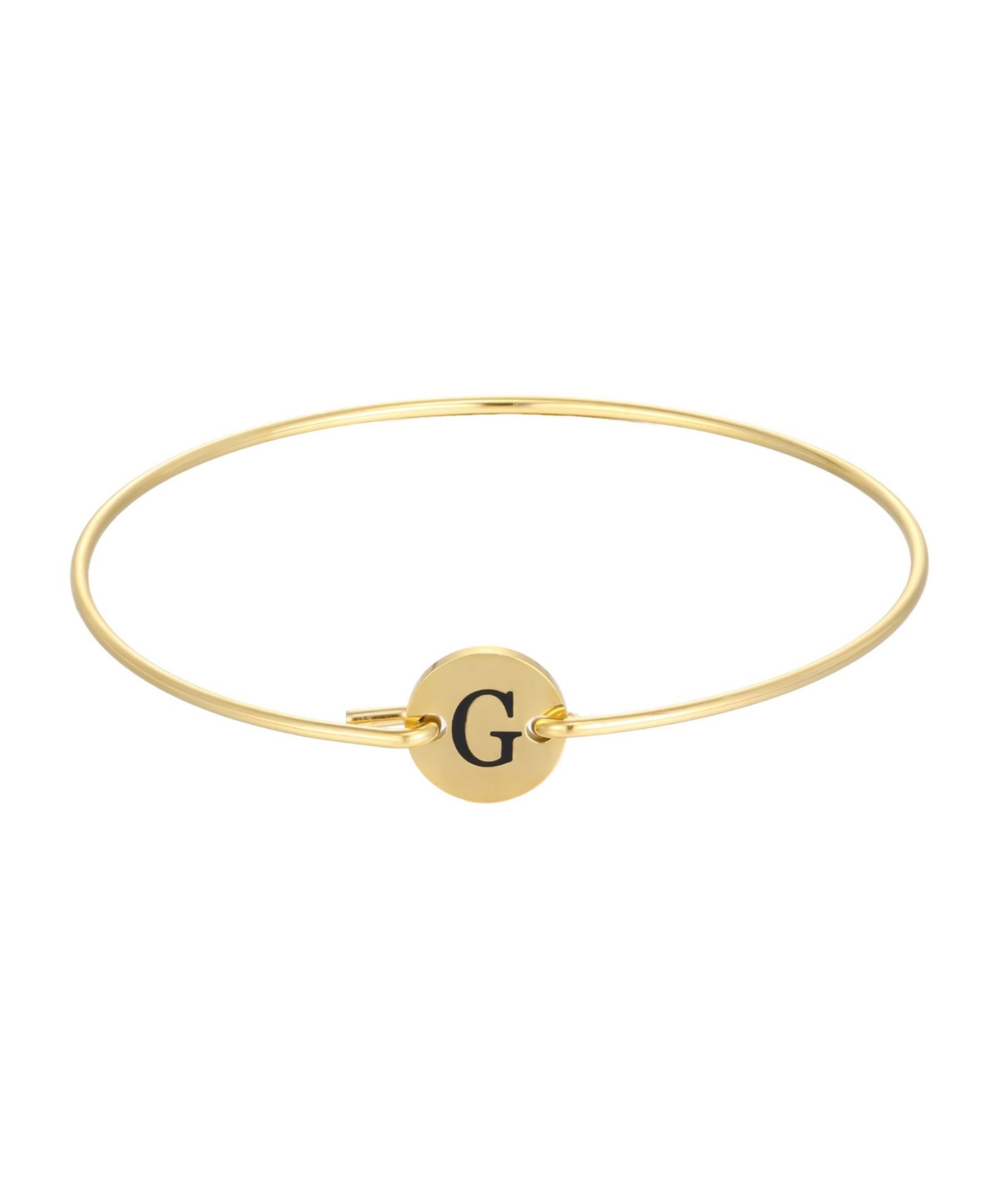 Click here for Adornia Tarnish Resistant Gold Engraved Initial Di... prices