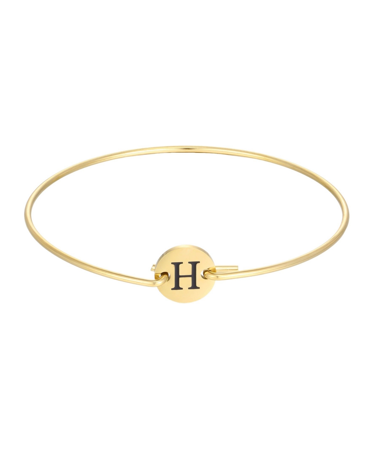 Click here for Adornia Tarnish Resistant Gold Engraved Initial Di... prices