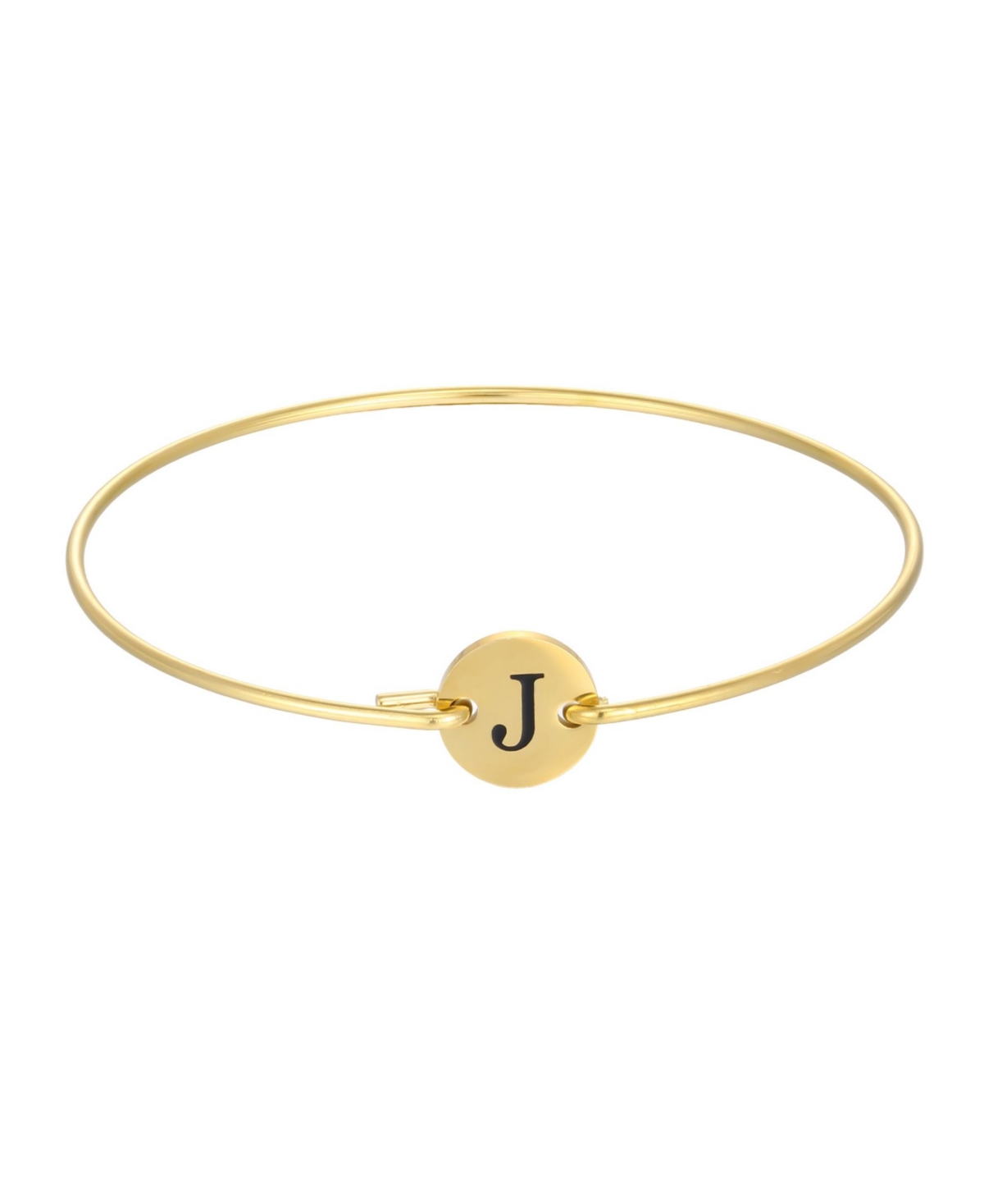 Click here for Adornia Tarnish Resistant Gold Engraved Initial Di... prices