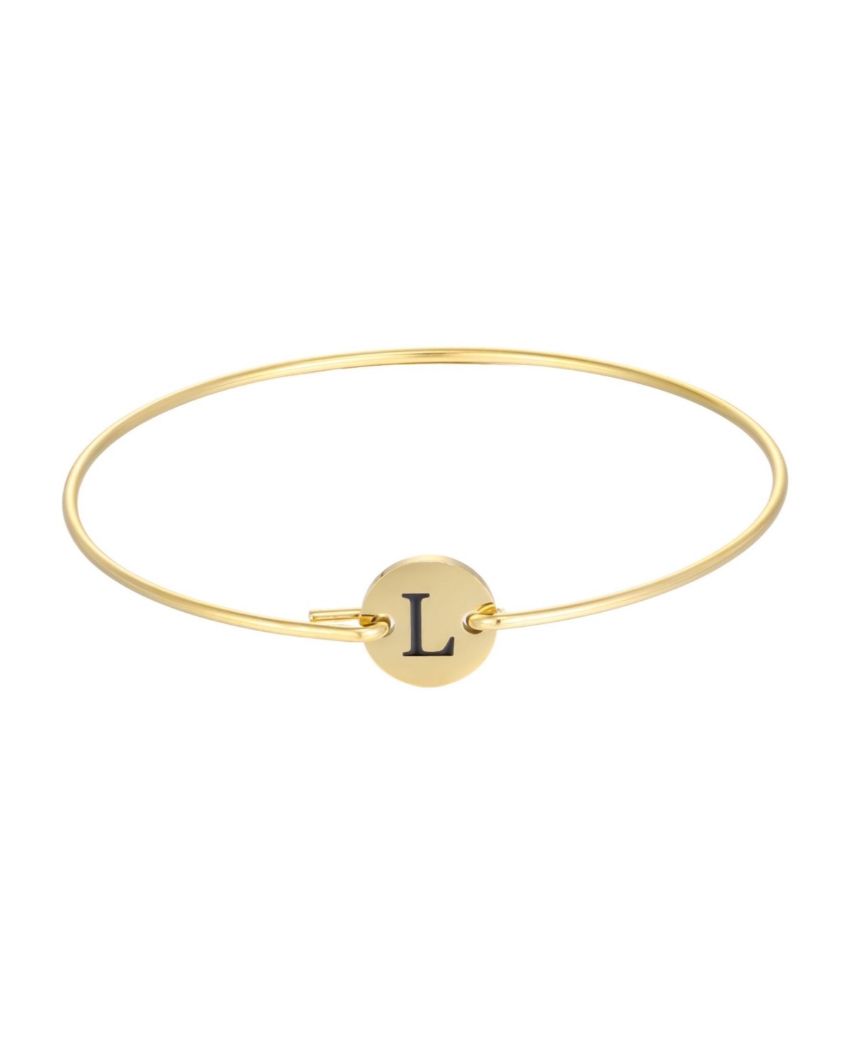 Click here for Adornia Tarnish Resistant Gold Engraved Initial Di... prices