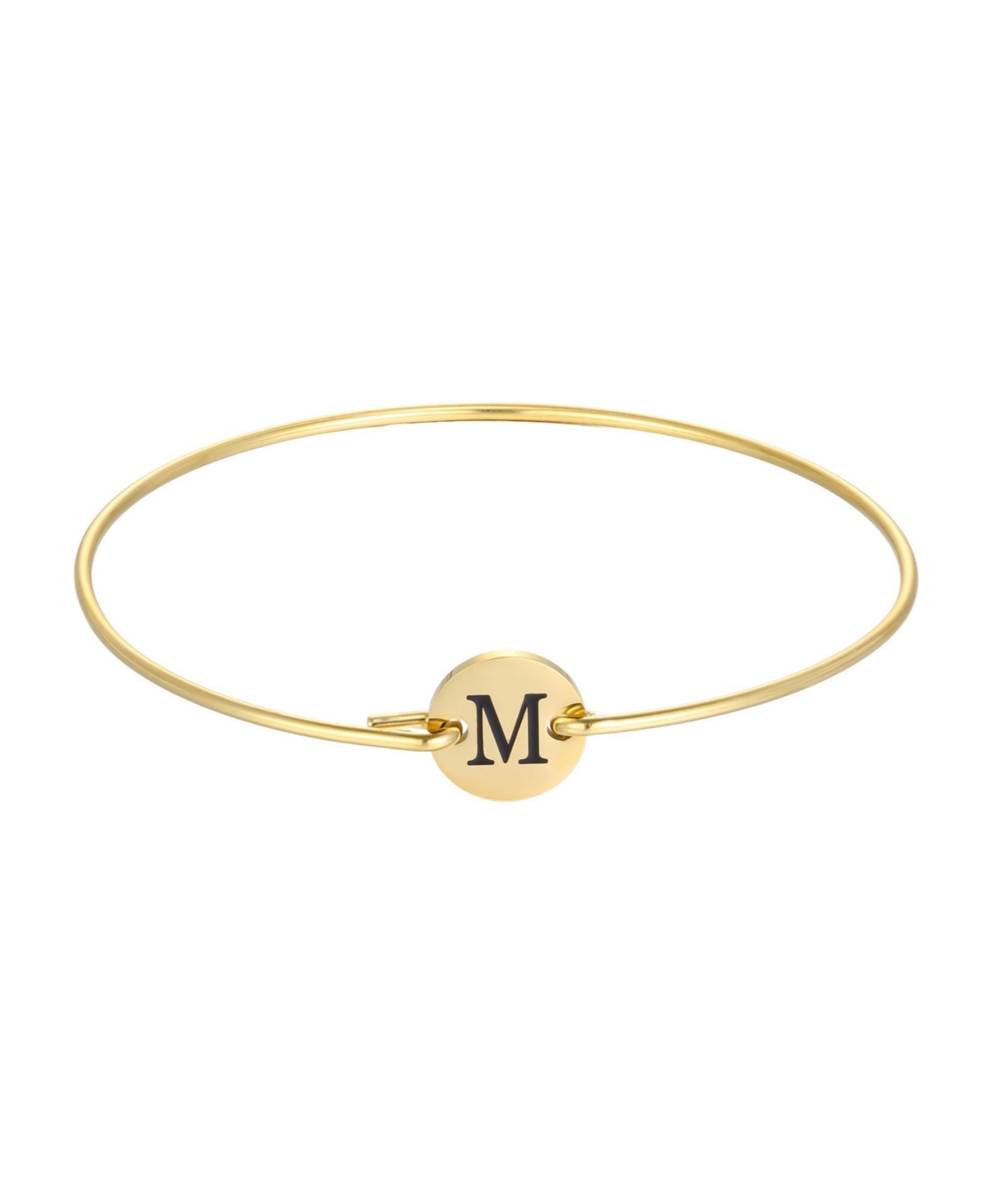 Click here for Adornia Tarnish Resistant Gold Engraved Initial Di... prices
