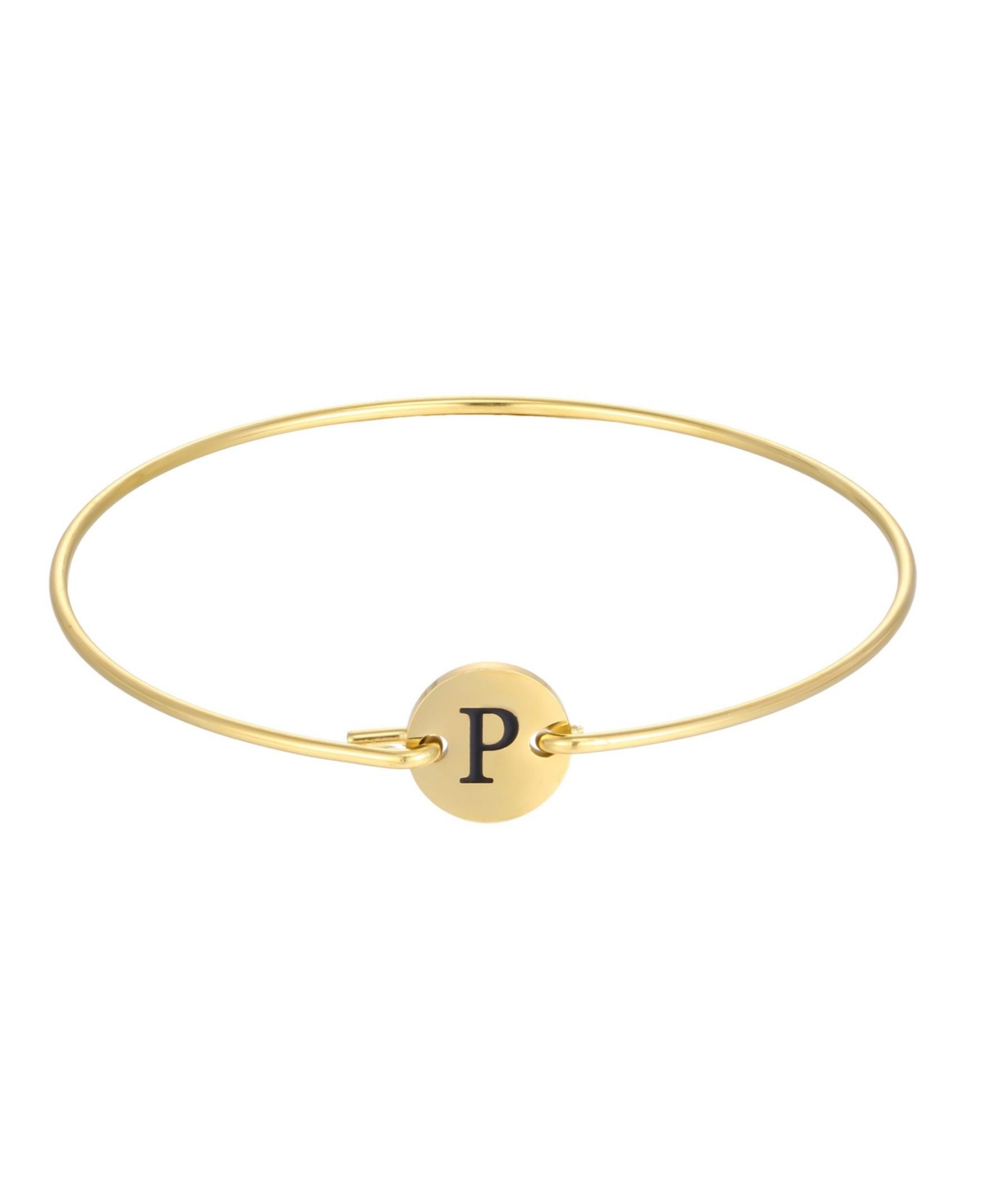 Click here for Adornia Tarnish Resistant Gold Engraved Initial Di... prices