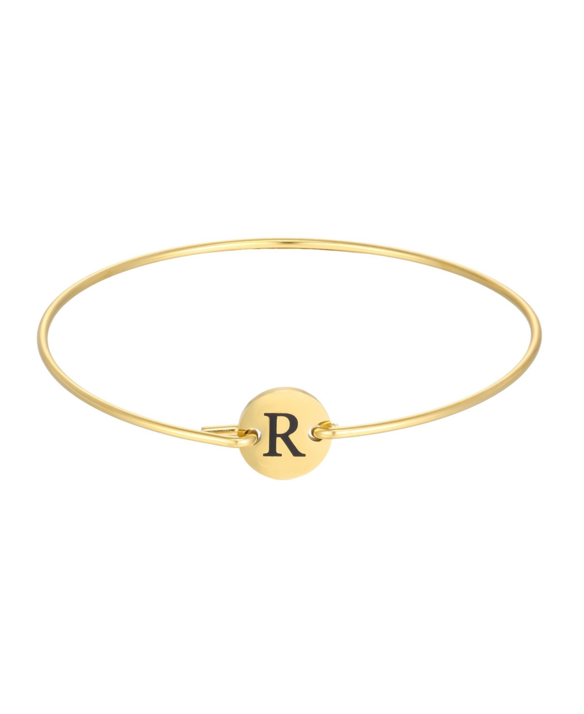 Click here for Adornia Tarnish Resistant Gold Engraved Initial Di... prices