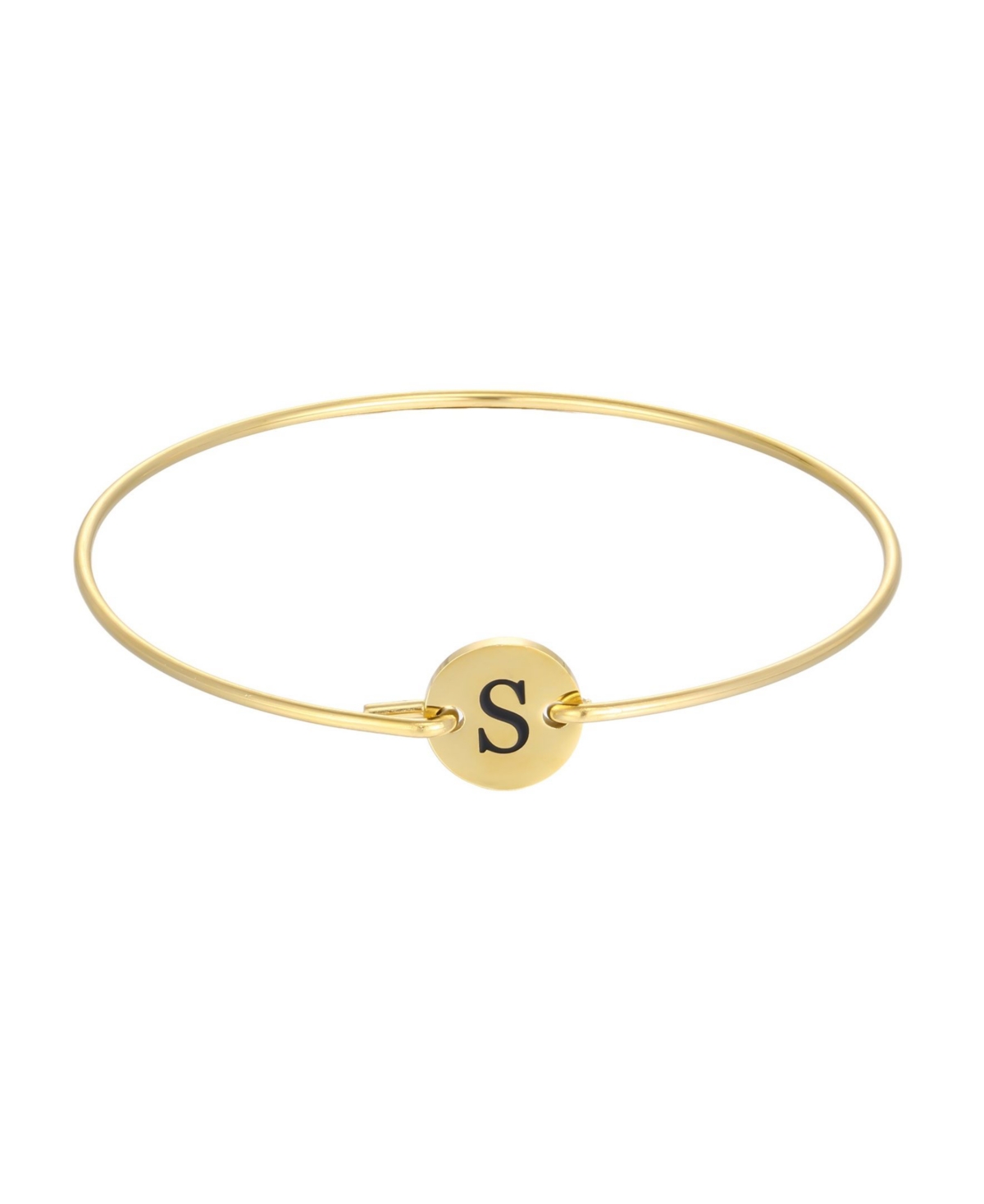 Click here for Adornia Tarnish Resistant Gold Engraved Initial Di... prices