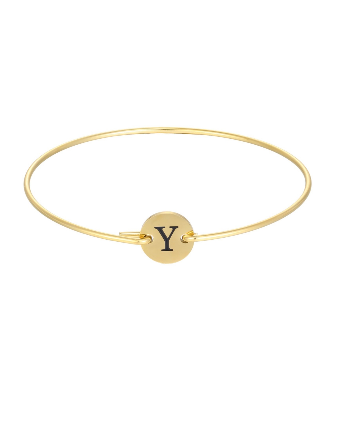Click here for Adornia Tarnish Resistant Gold Engraved Initial Di... prices
