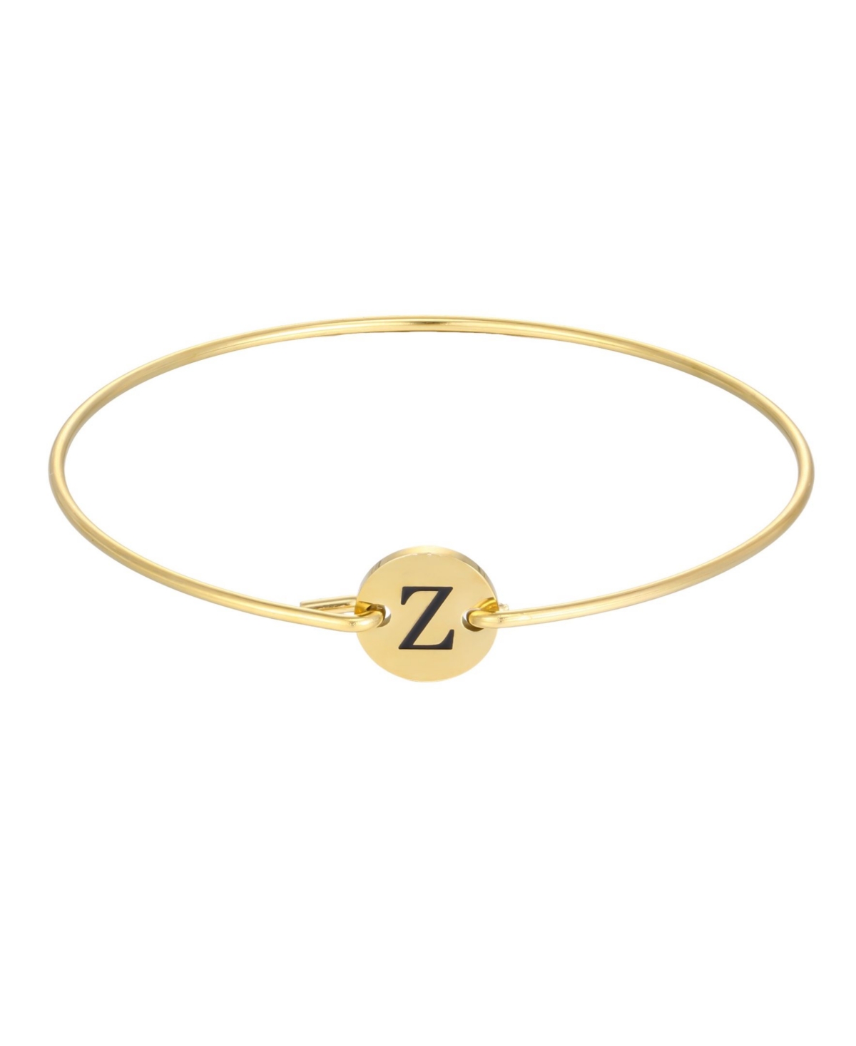 Click here for Adornia Tarnish Resistant Gold Engraved Initial Di... prices
