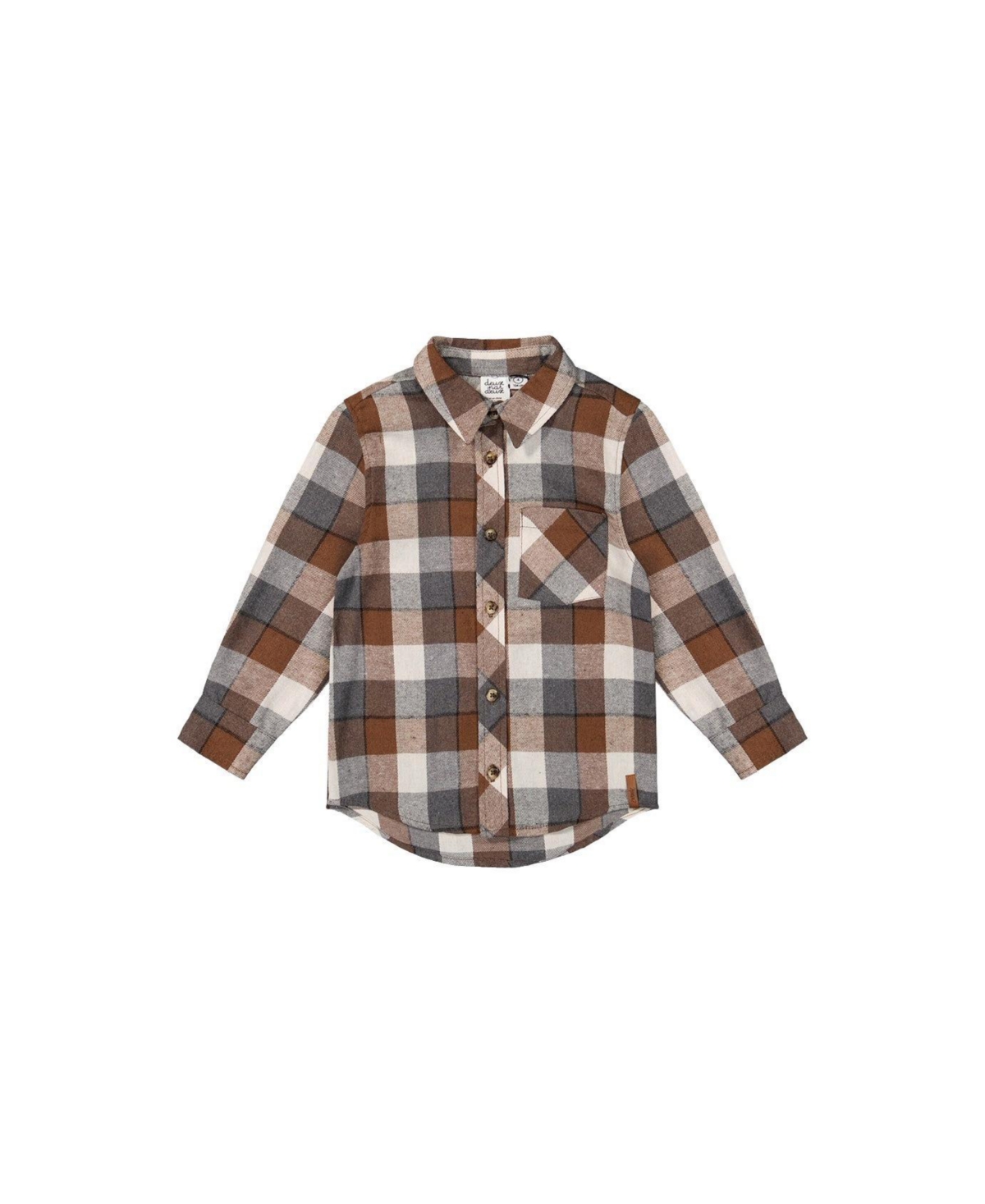 Click here for Deux par Deux Boys (6-12) Flannel Shirt - Grey and... prices