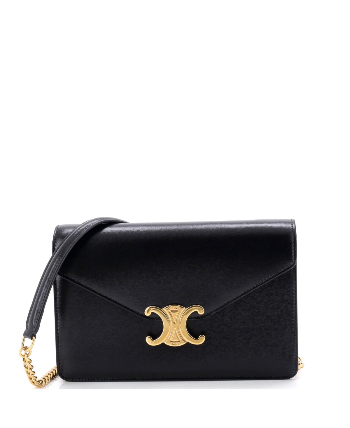 Click here for Pre-Owned Celine Margo Triomphe Wallet on Chain Le... prices