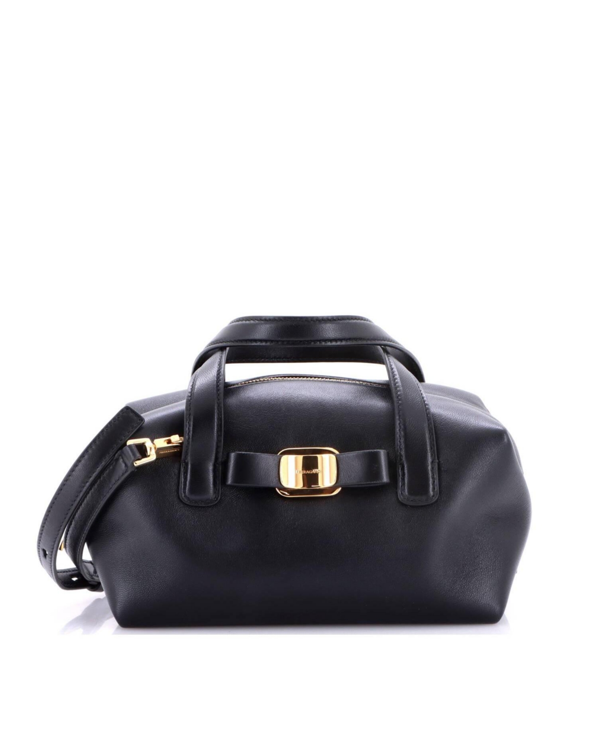 Click here for Pre-Owned Salvatore Ferragamo Mini Vara Plate Conv... prices