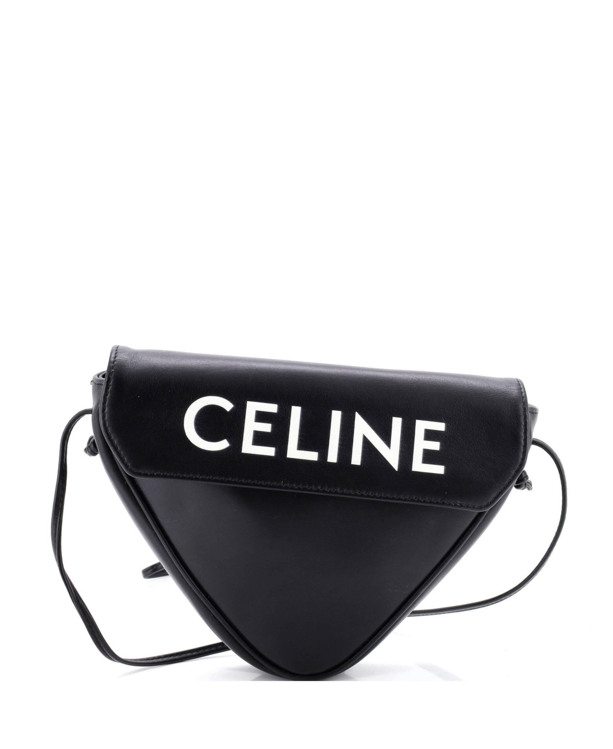 Click here for Pre-Owned Celine Small Triangle Bag Leather - Blac... prices