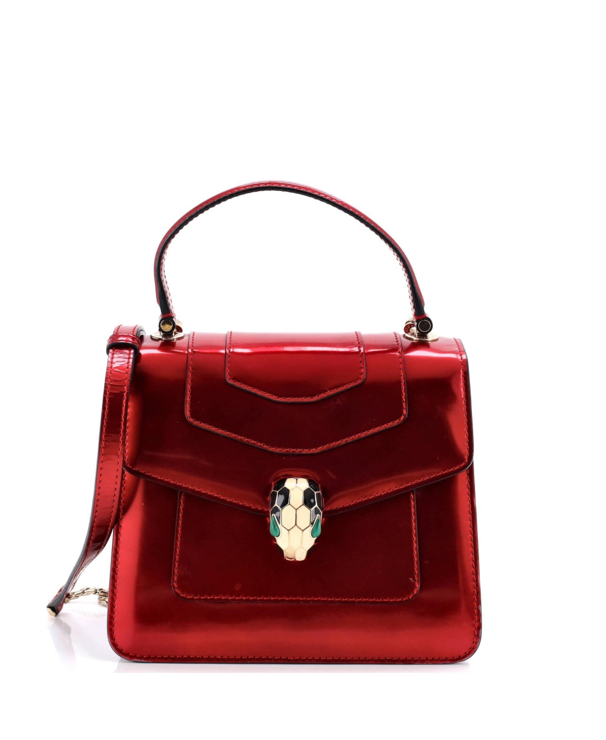 Click here for Pre-Owned Bvlgari Small Serpenti Top Handle Bag Pa... prices