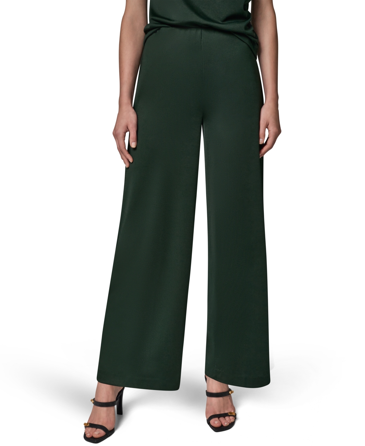 Click here for Donna Karan New York Petite Mid-Rise Wide-Leg Pant... prices