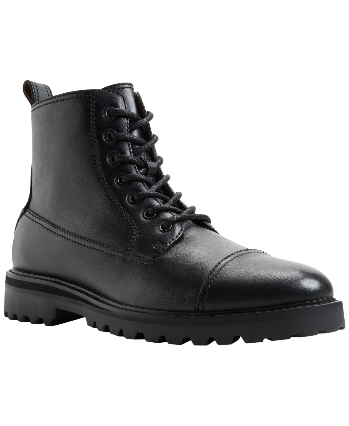 Click here for Aldo Mens Barett Leather Ankle Boots - Black prices