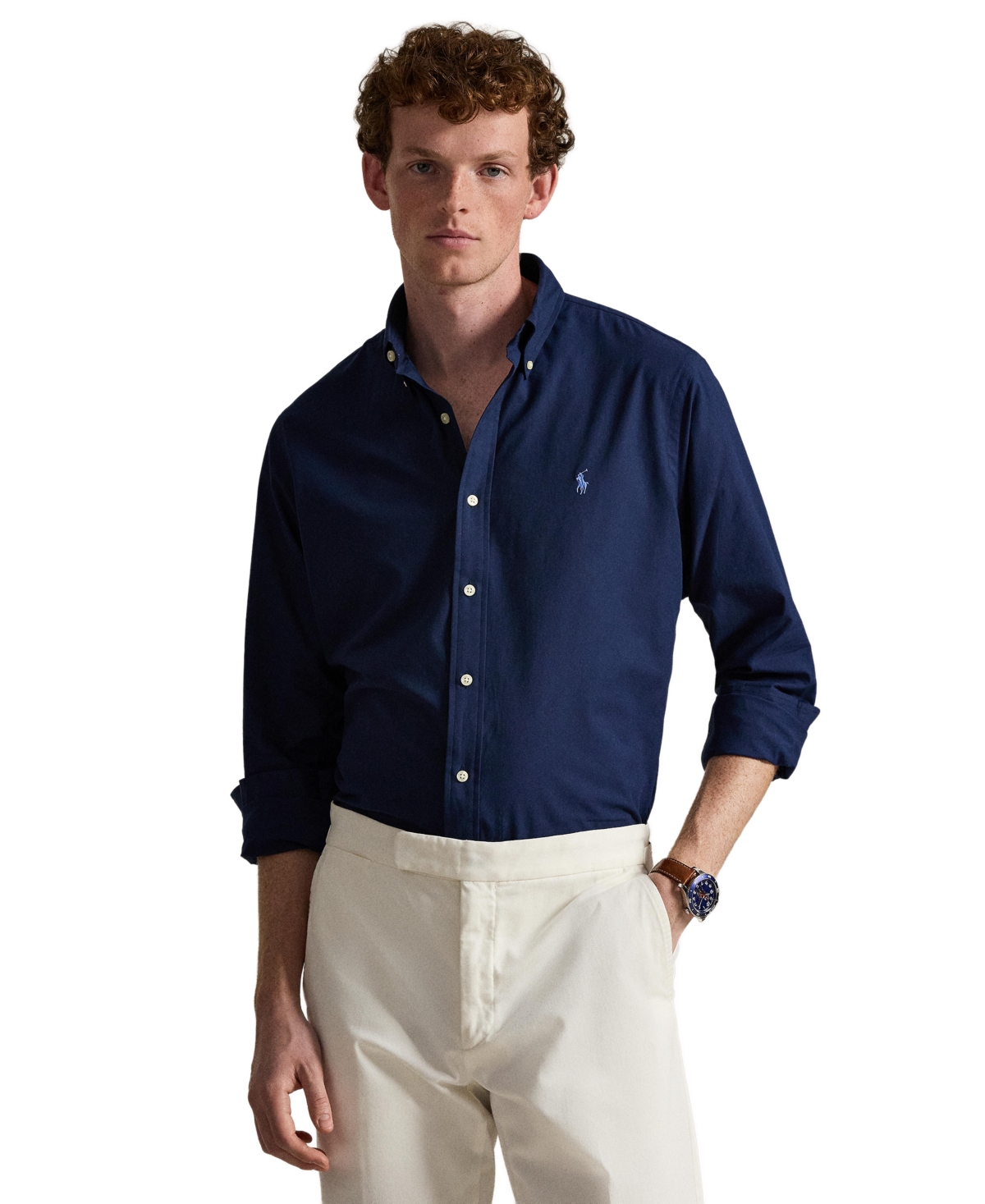 Click here for Polo Ralph Lauren Mens Classic-Fit Stretch Poplin... prices