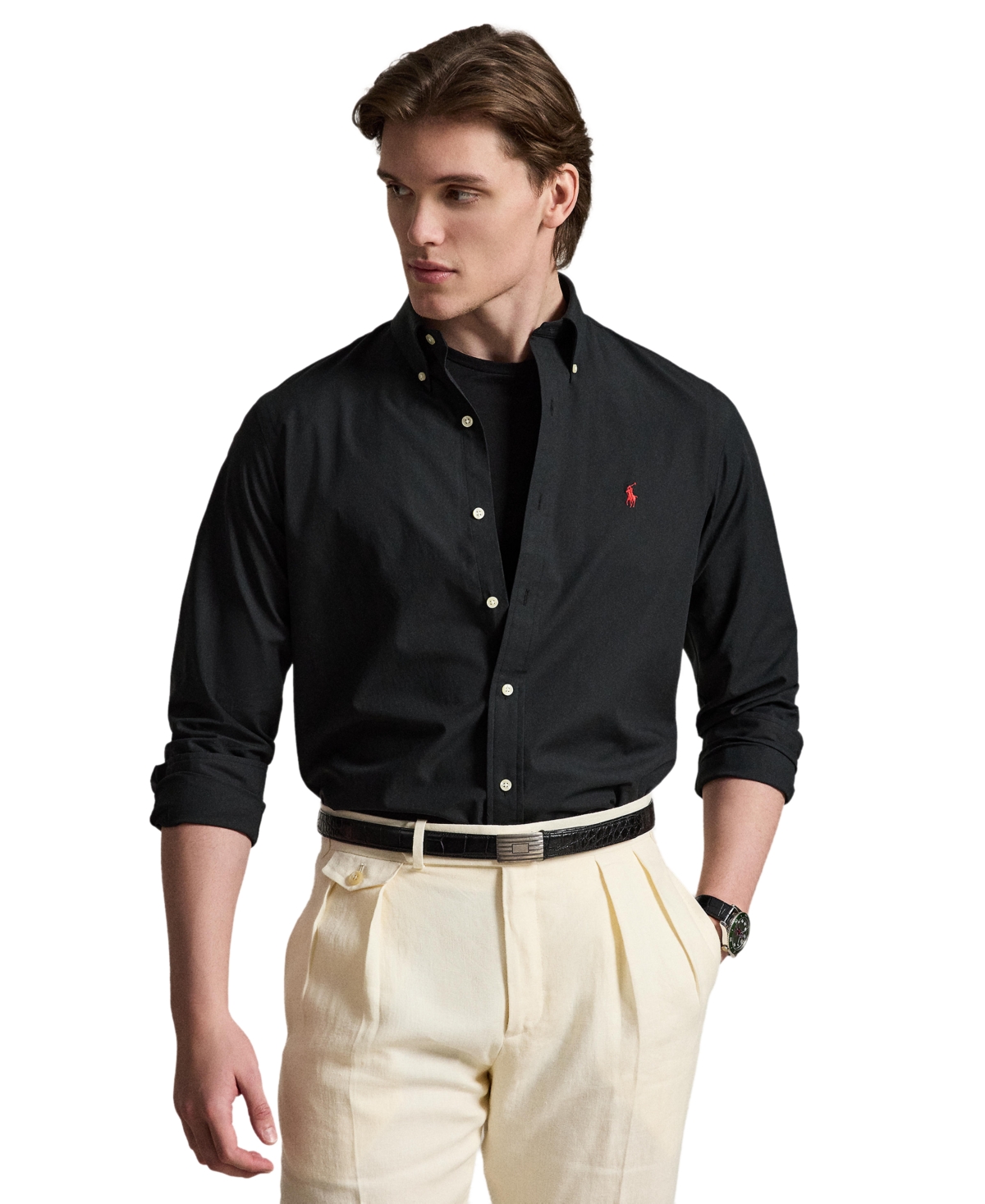 Click here for Polo Ralph Lauren Mens Classic-Fit Stretch Poplin... prices