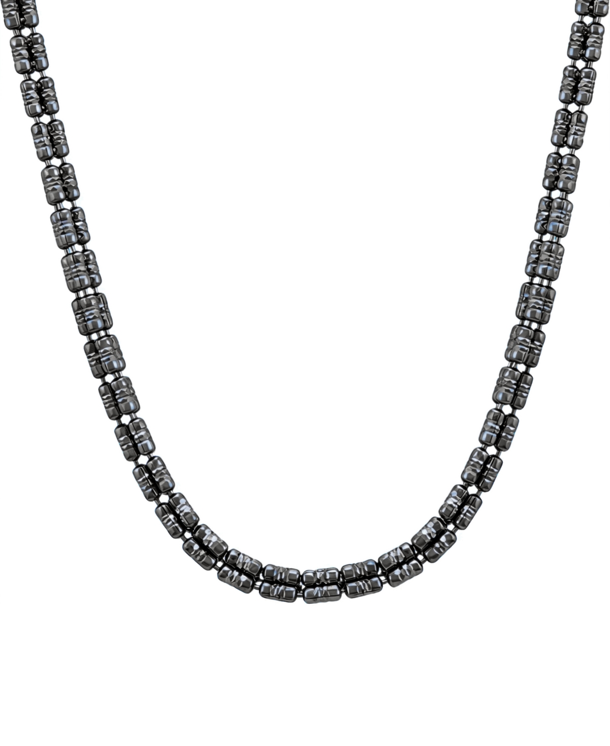 Click here for Italian Silver Mens 3-Row Black Ice Chain Necklace... prices