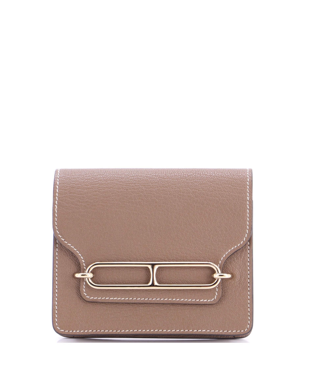 Click here for Pre-Owned HERMES Roulis Slim Wallet Chevre Mysore... prices