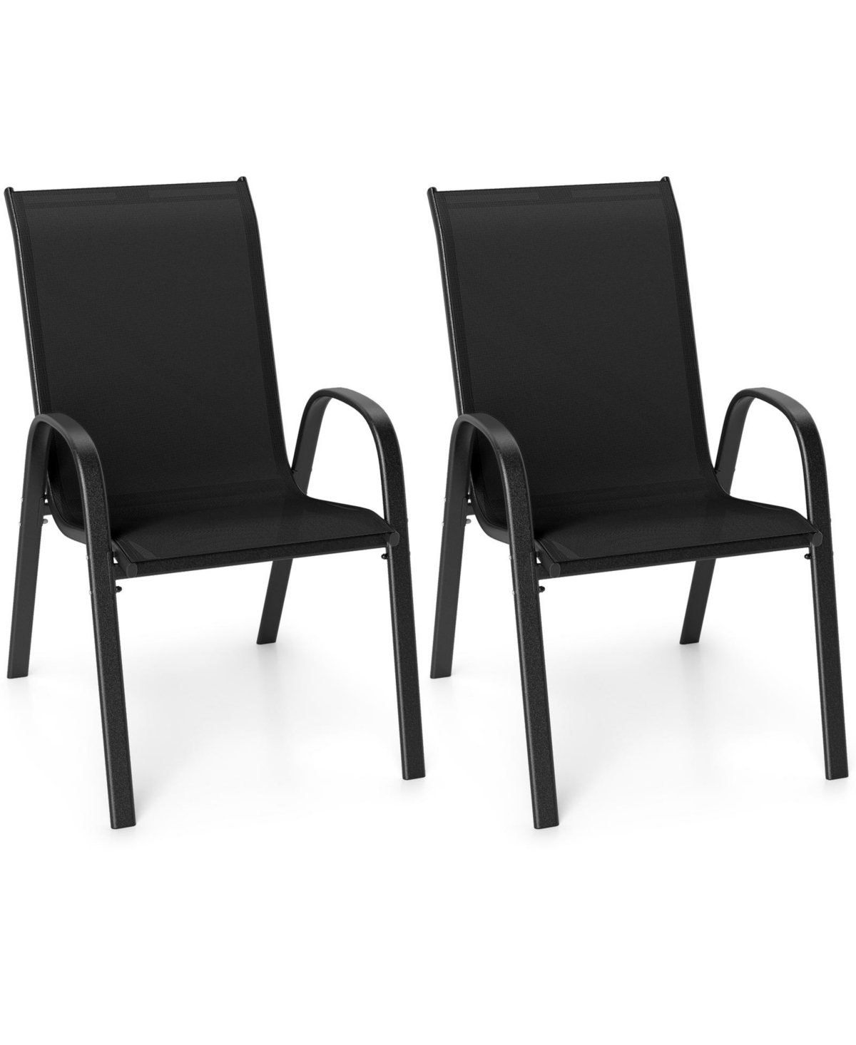 Click here for Costway Patio Dining Chairs Stackable Armrest Spac... prices