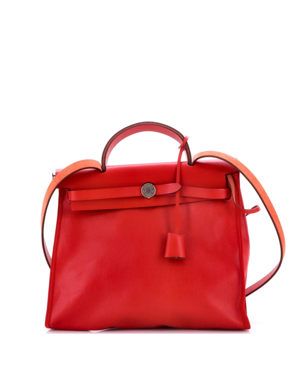 Click here for Pre-Owned HERMES 31 Herbag Zip Berline Vache Canva... prices