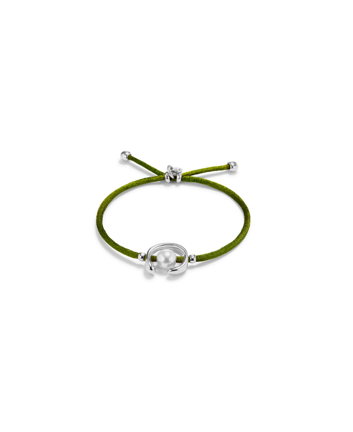 Click here for UNODE50 Dark green bracelet with pearl shell - Sil... prices