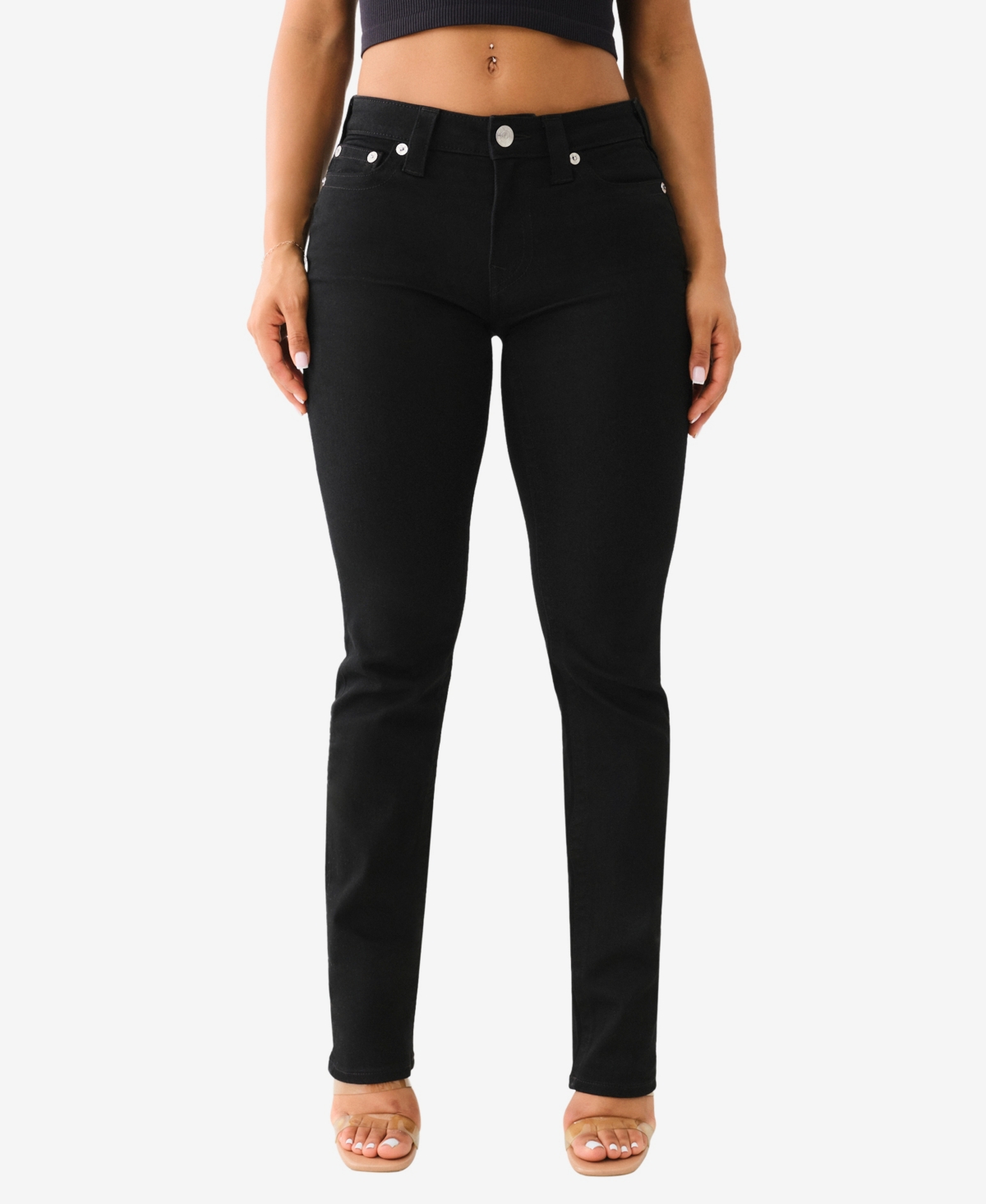Click here for True Religion Womens Billie Mid-Rise Straight Jean... prices