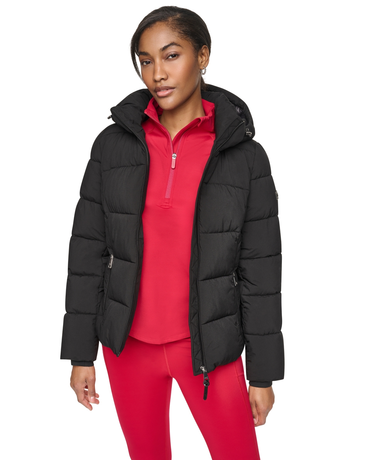 Click here for Dkny Womens Midweight Everyday Hooded Puffer Coat... prices