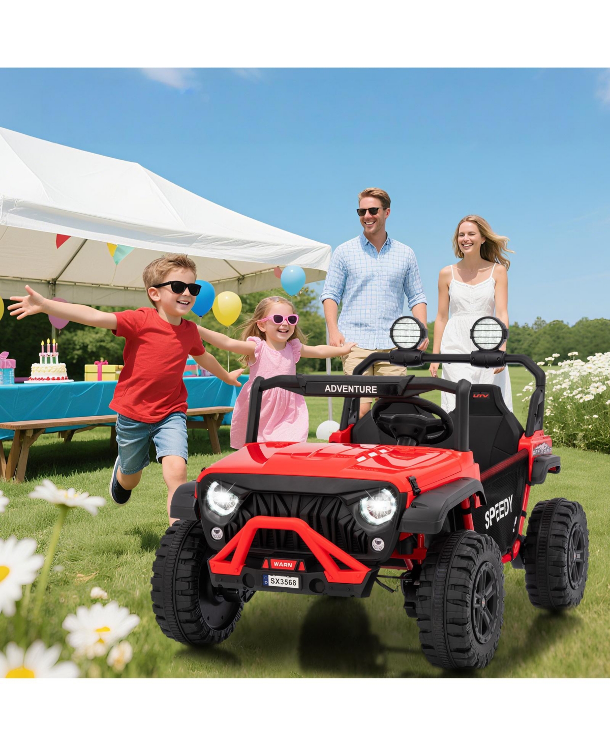 Click here for Homfan 48.4x31.1x32.6 in 24V Kids Electric Ride-On... prices