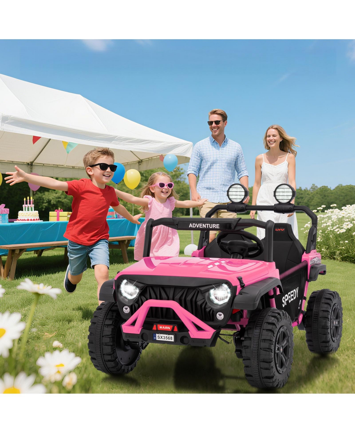 Click here for Homfan 48.4x31.1x32.6 in 24V Kids Electric Ride-On... prices