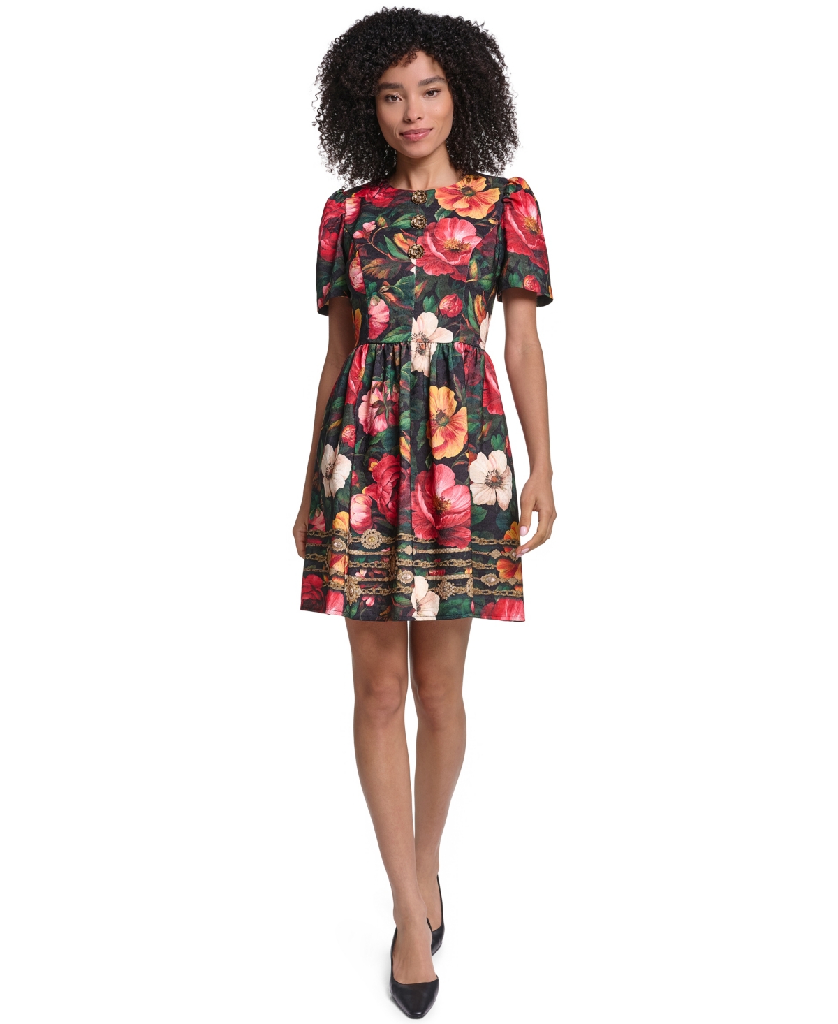 Click here for Karl Lagerfeld Paris Womens Print Damask Jaquard F... prices
