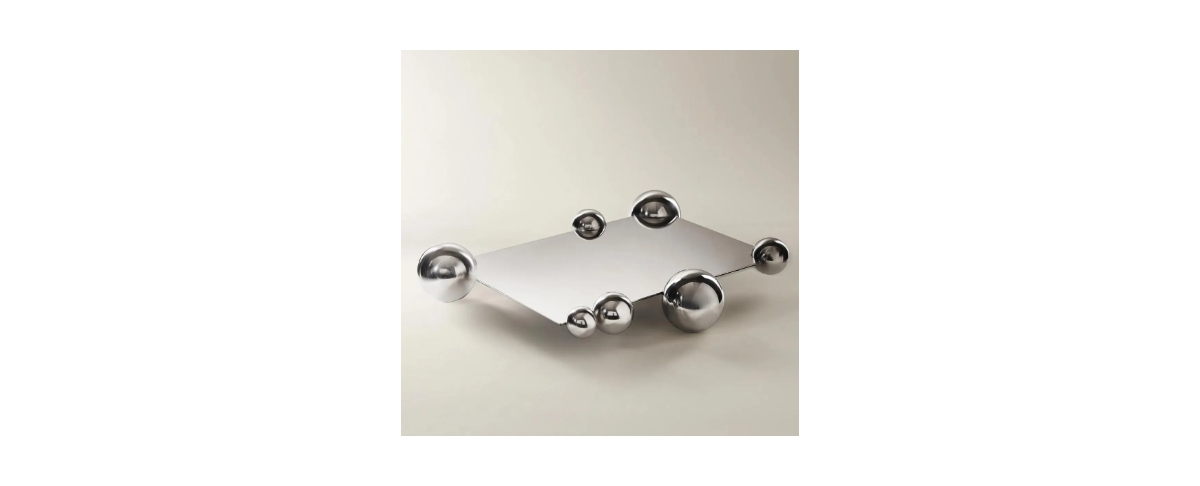 Click here for Z Gallerie Chrome Bubble Serving Tray - Silver prices