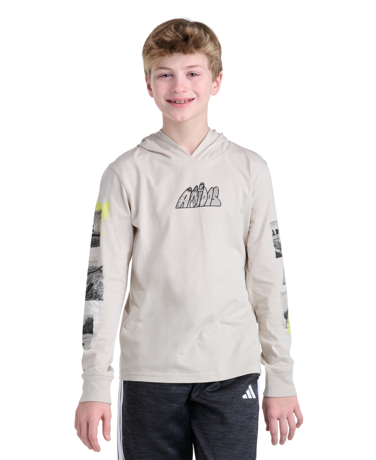 Click here for adidas Boys 8-20 Long-Sleeve Hooded Photoreal Spor... prices