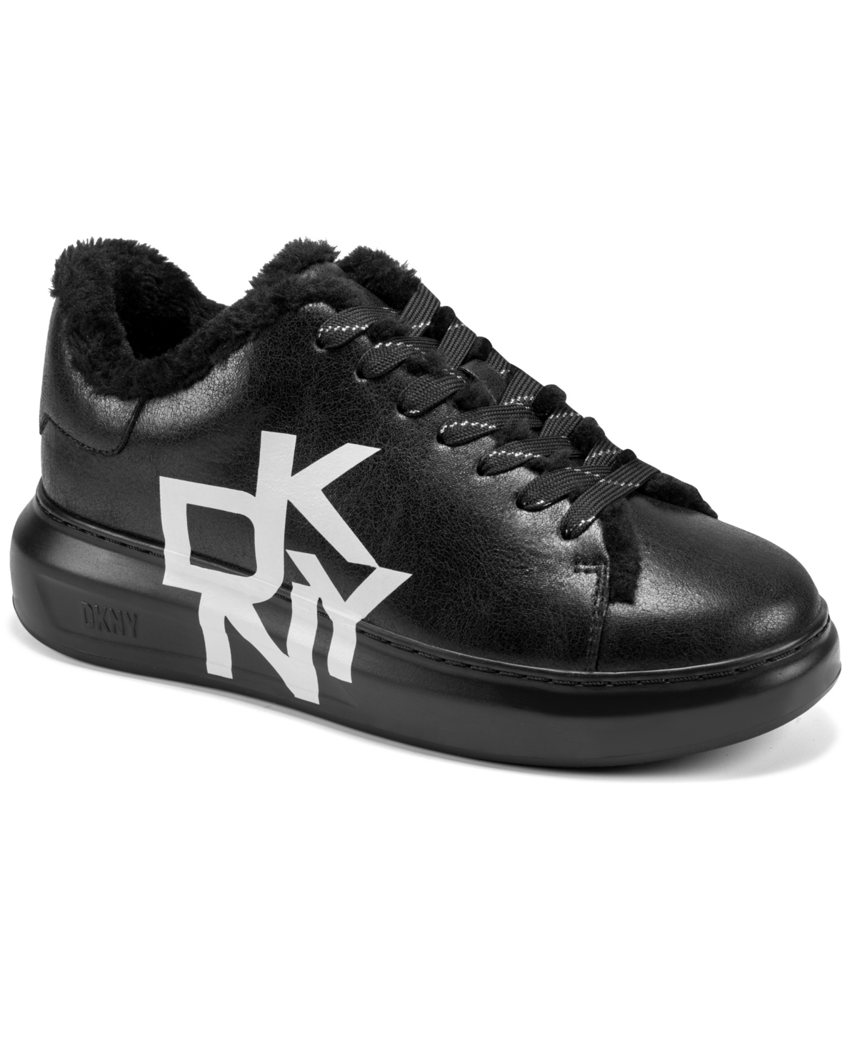Click here for Dkny Womens Keira Lace-Up Sneakers - Black prices